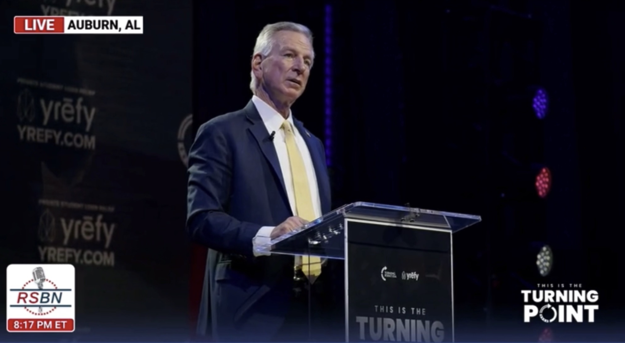 Tuberville Reflects on Charlie Kirk’s Legacy of Faith, Family, and Freedom During TPUSA Speech ...