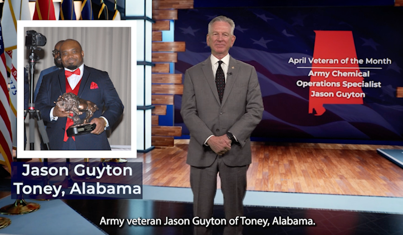 Tuberville Honors Jason Guyton of Toney as April "Veteran of the Month ...